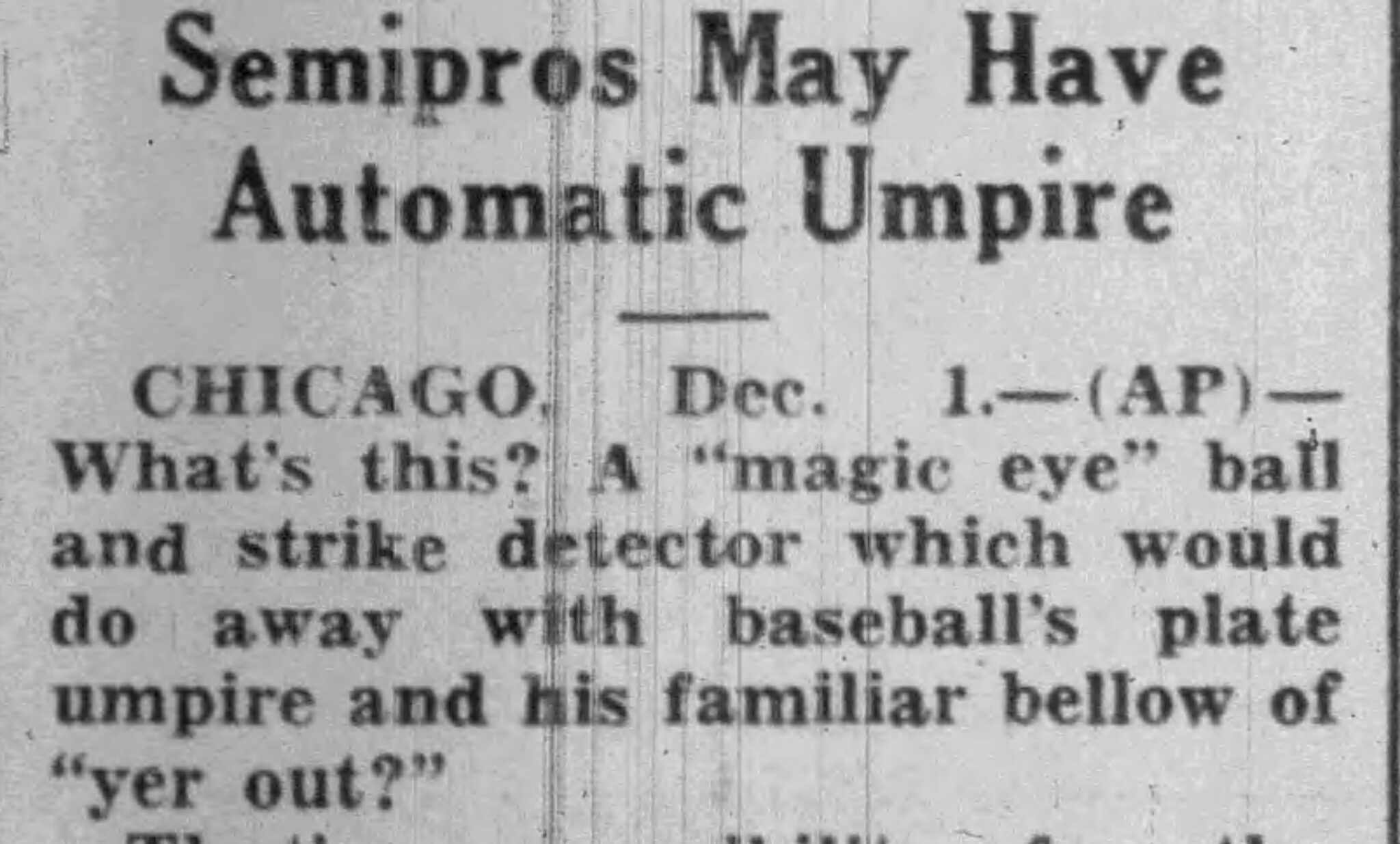 From Magic Eye to ABS: How Hap Dumont's 1941 Vision Became MLB's 2026 ...